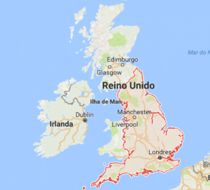 A evolução do mapa da Inglaterra